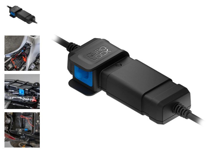 Quad Lock vandtæt 12V til USB Smart Adaptor - Udstyr MC - KB ...